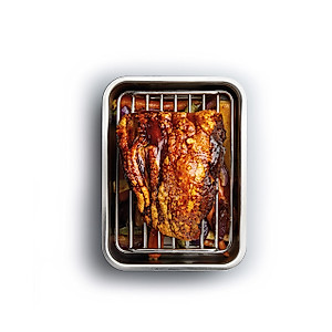 MasterClass Master Class Small Stainless Steel Roasting Rack, (9" x 6.5"), 23 x 16.5 cm (9 x 6.5 inches), Metallic