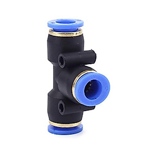 SNS Push to Quick Connect Tube Fitting 5/16" Tube OD Union Tee Type Plastic(10 PCS) SPE-5/16