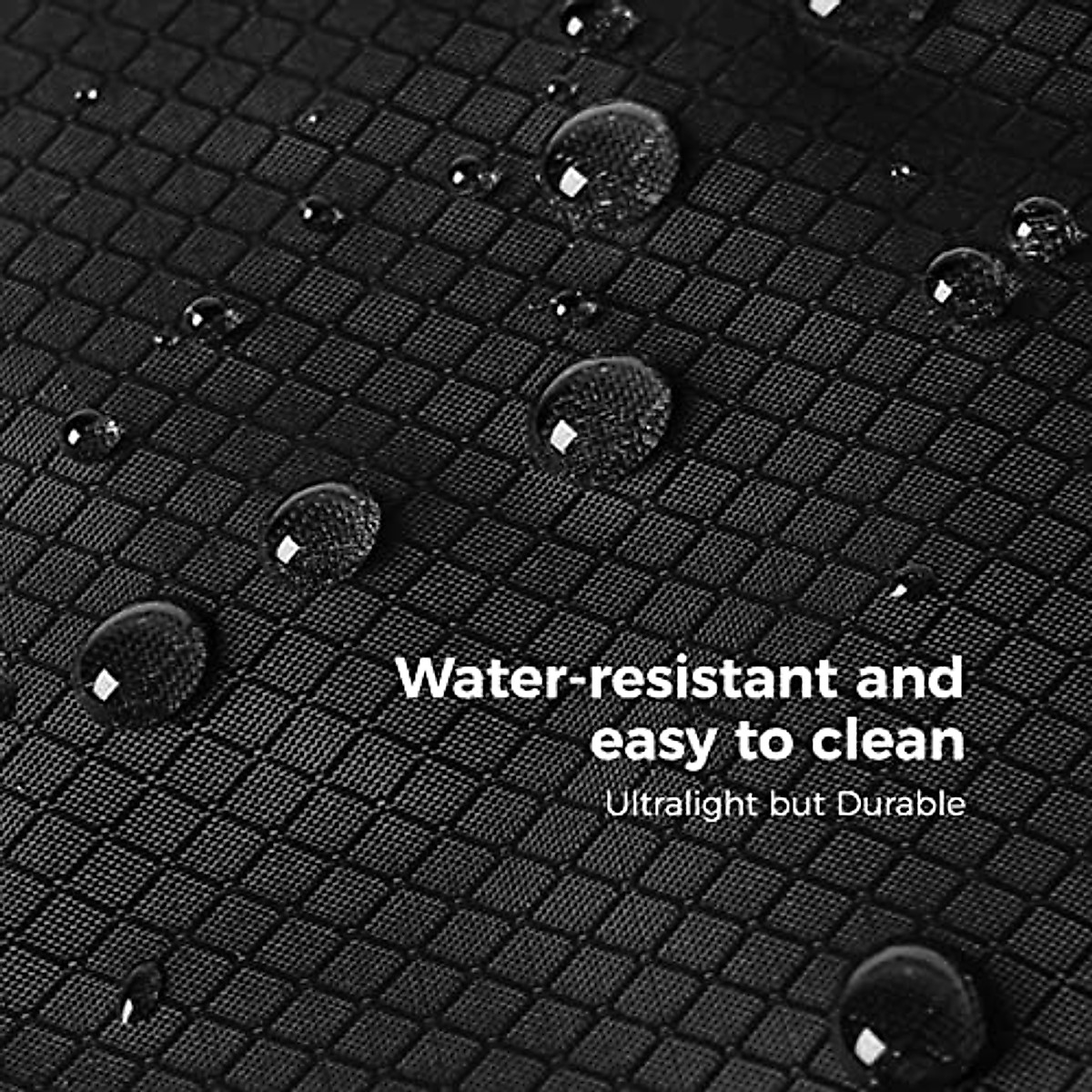 pack all 16L Lightweight Packable Tote Bag, Water Resistant Foldable Grocery Bag, Reusable Shopping Bag (Black)