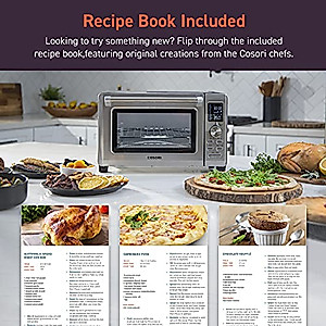 COSORI Air Fryer Toaster CS125-AO 11-in-1 Convection Oven Countertop 12 inch Pizza, 6 Slices of Toast, 30 Recipes & 4 Accessories Included, Smart-WiFi, 26.4QT, Stainless Steel