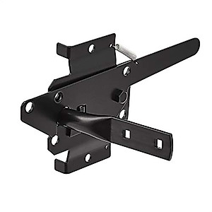 Amazon Basics Gate Latch - Flush-Mounted, Black, one-pack, 13.39 Inch