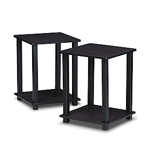 Furinno 3-Tier TV Stand (up to 50" TVs) + Set of 2 End Tables