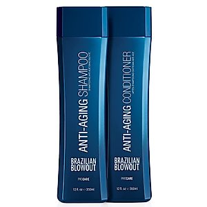 Brazilian Blowout Anti Aging Shampoo/Conditioner, 12 Fl Oz (Pack of 2)