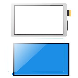 Replacement Touch Screen Digitizer for Nintendo Switch Lite, Include Screen Protector and Adhesive (Grey)