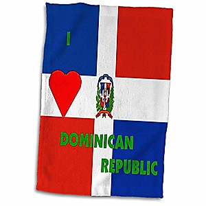 3D Rose I Love Dominican Republic TWL_55209_1 Towel, 15" x 22"