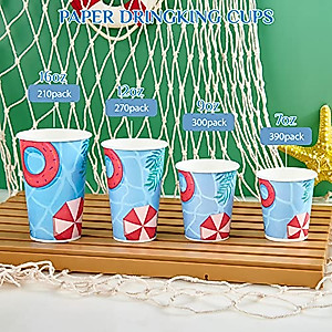 LITOPAK 270 Pack 12 oz Paper Cups, Paper Cold Cups with Special Design, Iced Coffee Paper Cups, Cold Beverage Paper Cup for Water, Juice, and All Kinds of Cold Drinks.