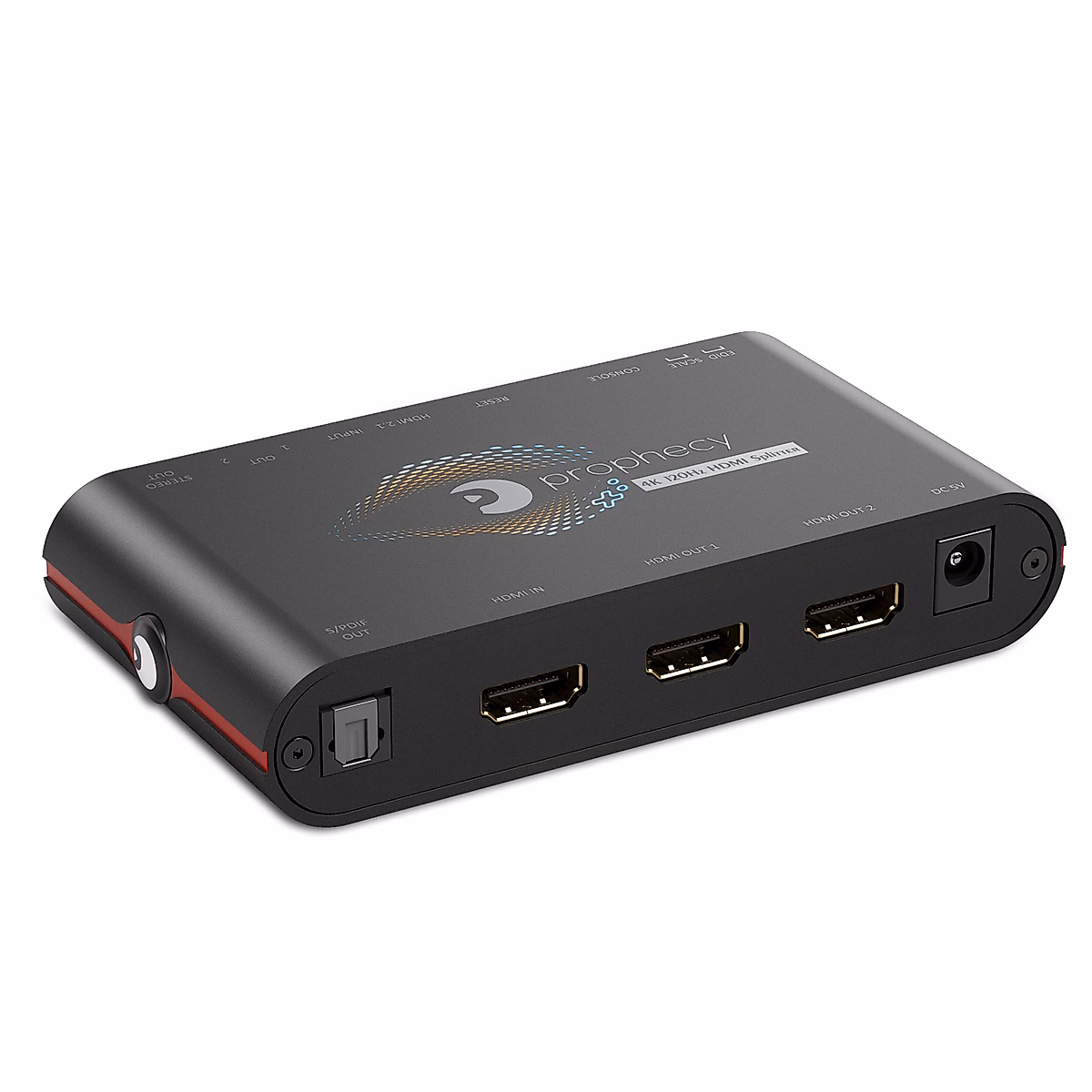 gofanco Prophecy Intelligent 4K 120Hz 1x2 HDMI Splitter – 4K @120Hz, 40Gbps, VRR, ALLM, CEC, Downscale/Upscale, Audio Extraction, EDID Management, Firmware Upgradable, TAA Compliant (PRO-HD21Split2P)