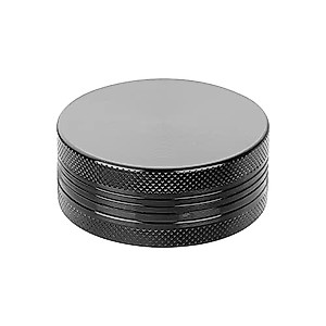 HOMVIDA Manual Spice Grinder - 2 inch Aluminum Portable Size with Magnetic Lid - Black