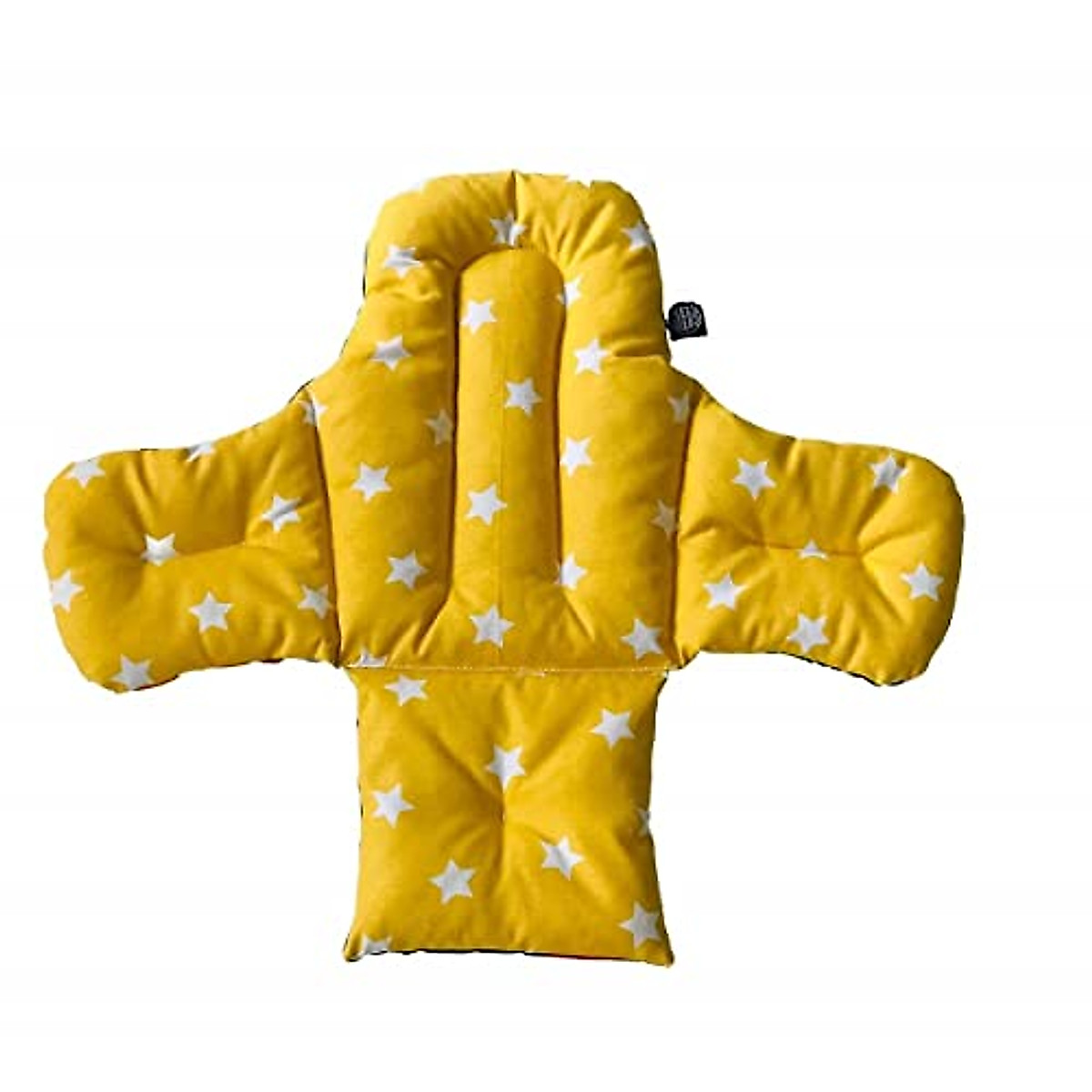 Pamuk Atölyesi High Chair Cushion, 100% Soft Cotton, Breathable, Comfortable,Double-Faced,Stainproof and Washable (Green,Yellow)