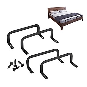 FMTYAOIU 4PCS Mattress Slide Stoppers, Mattress Retainer Bar for Adjustable Beds, Metal Mattress Stabilizers for Wooden Bed Frame, Sturdy Mattress Holder in Place to Keep Mattress from Sliding