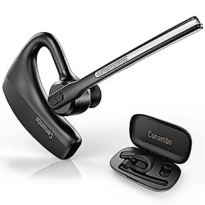 Conambo Bluetooth Headset V5.1, 720hrs Standby Wireless Headset CVC8.0 Multi Mic Noise Cancelling Bluetooth Earpiece for Cellphone iPhone Android Samsung