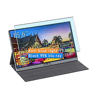 Vaxson 2-Pack Anti Blue Light Screen Protector, compatible with YAMAZEN 山善 QMM-156 15.6" TPU Film Protectors Sticker [ Not Tempered Glass ]