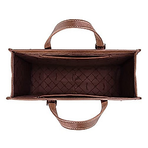 Montana West Wrangler Aztec Printed Shoulder Bag without Zipper Canvas Top Handle Handbags for Women Hobo Bag WG52-8250BR