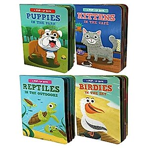 Birdies, Kittens, Puppies & Reptiles Pop-Up Hardcover Board Books