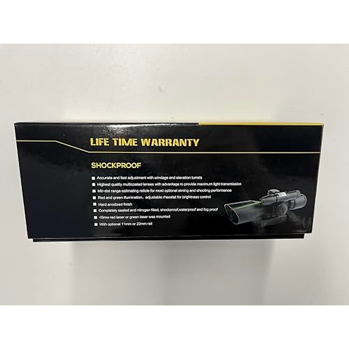 MidTen 2.5-10x40 Red Green Illuminated Mil-dot Scope with Red/Green Laser Combo - Green Lens Color & Mounts