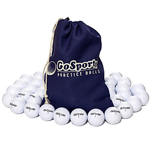 GoSports All Purpose Golf Balls for Play or Practice - 32 Pack with Tote Bag