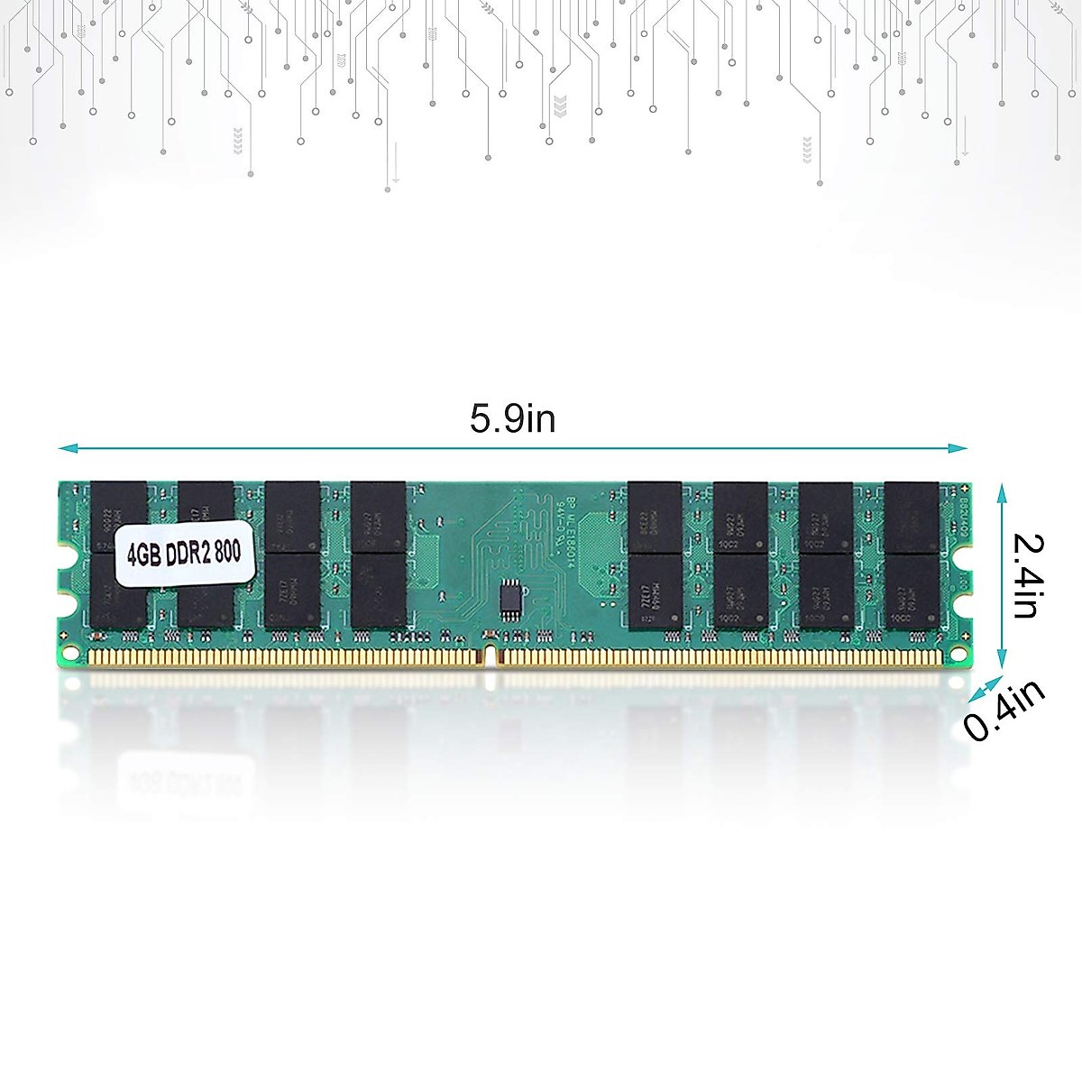 DDR2 Ram, 4GB 800MHz PC2-6400 DDR2 RAM 240-Pin 1.8V, DDR2 Memory Module for Desktop Computer Memory Module
