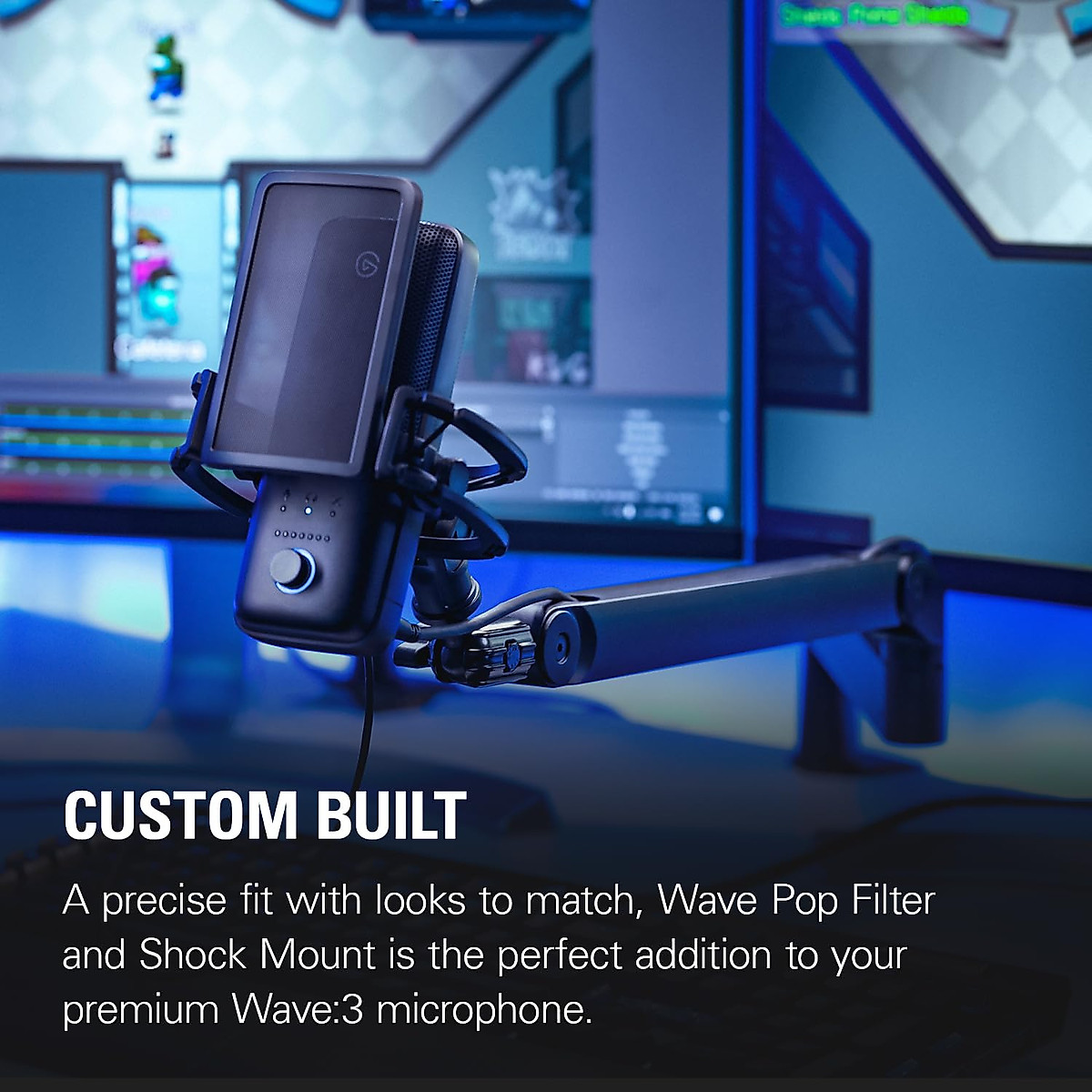Elgato Pro Audio Set - Premium USB Condenser Microphone with Shock Mount, Pop Filter and Low Profile Mic Arm, for Streaming, Podcast, Gaming and Home Office, Free Mixer Software, for Mac, PC