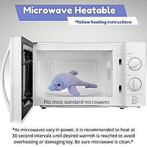 Weighted Stuffed Animal Heating Pad - Lavender Scented Plush Dolphin - Microwavable Stuffed Animal - Dolphin Gifts for Kids Adults - Large Stuffed Dolphin Toy