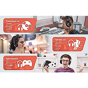 TUNICAL Over-Ear Headphones for Studio Recording Tracking Mixing Podcast Production, Digital Piano, Closed Back Comfortable DJ Earphones, Featuring 45mm Drivers and Isolating Earcups