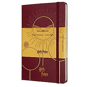 Moleskine Limited Edition Harry Potter Notebook, Hard Cover, Large (5" x 8.25") Ruled/Lined, Bordeaux Red (Book 6) 240 Pages