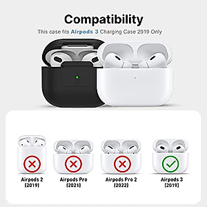 FUNLINK for Airpods 3rd Generation Case, [Upgrade Secure Lock] AirPods 3 Case Cover Shockproof Silicone Skin Protective Case for Apple Airpod Gen 3 with Keychain