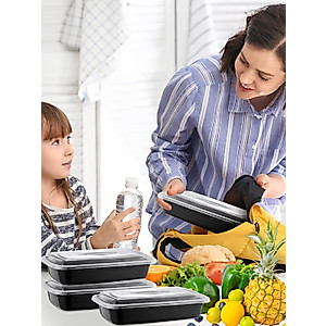 NEEBAKE 40 Sets 38oz Meal Prep Container - Reusable Plastic Food Storage Containers with Lids, Fits Microwave, Freezer and Dishwasher Safe