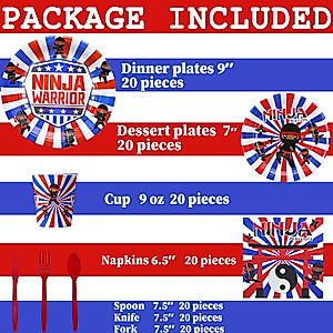 Ninja Party Favor Ninja Party Supplies Ninja Party Plates and Napkins Ninja Party Tableware
