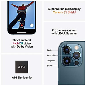 Apple iPhone 12 Pro (128GB, Silver) [Locked] + Carrier Subscription