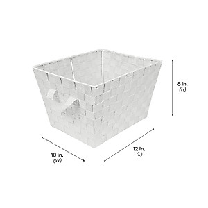 Simplify Medium Woven Strap Tote, HeatherGrey, Small Tote