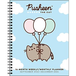 Pusheen 16-Month 2023-2024 Weekly/Monthly Planner Calendar