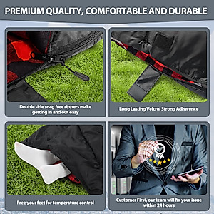 ETGLCOZY Double Sleeping Bag for Adults Kids Camping, XL Queen Size Sleeping Bag for All Season Hiking Backpacking, 2 Person Sleeping Bag Lightweight Waterproof for Cold Weather & Warm