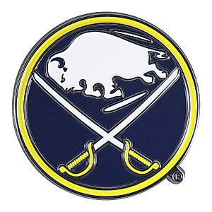 FANMATS 22204 Buffalo Sabres 3D Color Metal Emblem, Diecut Team Logo Auto Emblem