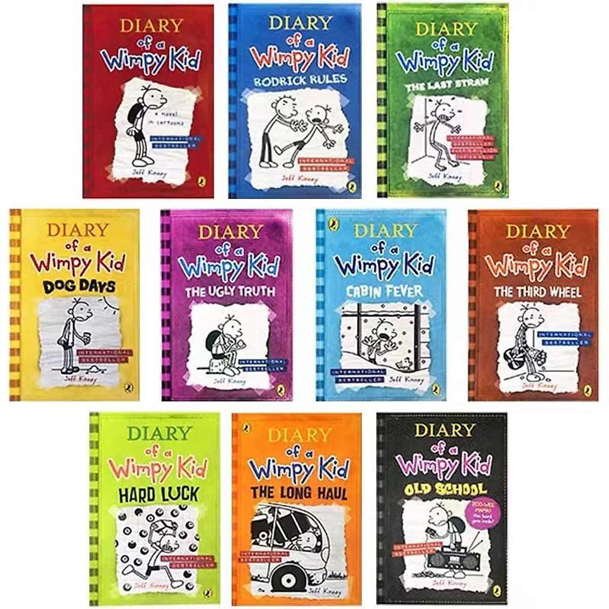 A Library of Diary of A Wimpy Kid 1-16 Books Set Collection Box Set