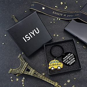 isiyu Bus Driver Gifts Stocking Stuffers For Women Men Chrismas Gifts for Daughter Mother School Bus Driver Appreciation Gifts Thank You For Keeping Me Safe Bus Driver Keychain Gifts