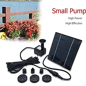 MASO 7V 1.4W 180L/H Solar Panel Powered Water Feature Pump Garden Pool Pond Aquarium Fountain Brushless for Bird Bath Pond Pull Garden - Power Pump：JT-180（CE/ROHS/IP68） DC7V，140MA