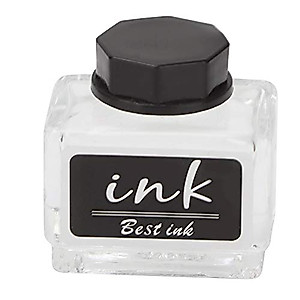 GLOGLOW Quill Pen, European Retro Feather Quill Dip Pen Fountain Pen Sign Pen Set with 5 Replacement Tips Calligraphy Feather Quill Dip Pen Set(Black)