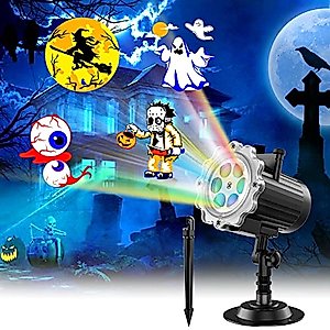Holiday Projector Lights Outdoor, Holiday Decor Lights, 12 HD Slideshows for Valentines Christmas Holiday Birthday Xmas Party Landscape Decorations