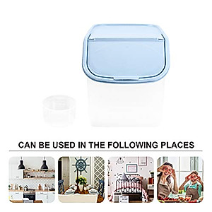 Cabilock Rice Storage Bin Cereal Containers Large Dispenser Food Storage Containers Kitchen Pantry Storage Containers for Sugar Flour and Baking Supplies Blue