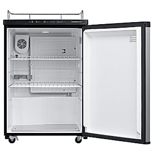 EdgeStar BR3002BL 24 Inch Wide Kegerator Conversion Refrigerator for Full Size Keg - Black