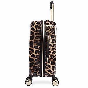 BEBE Women's Adriana Spinner Luggage, Leopard, 3pc Set (21" 25" 29")