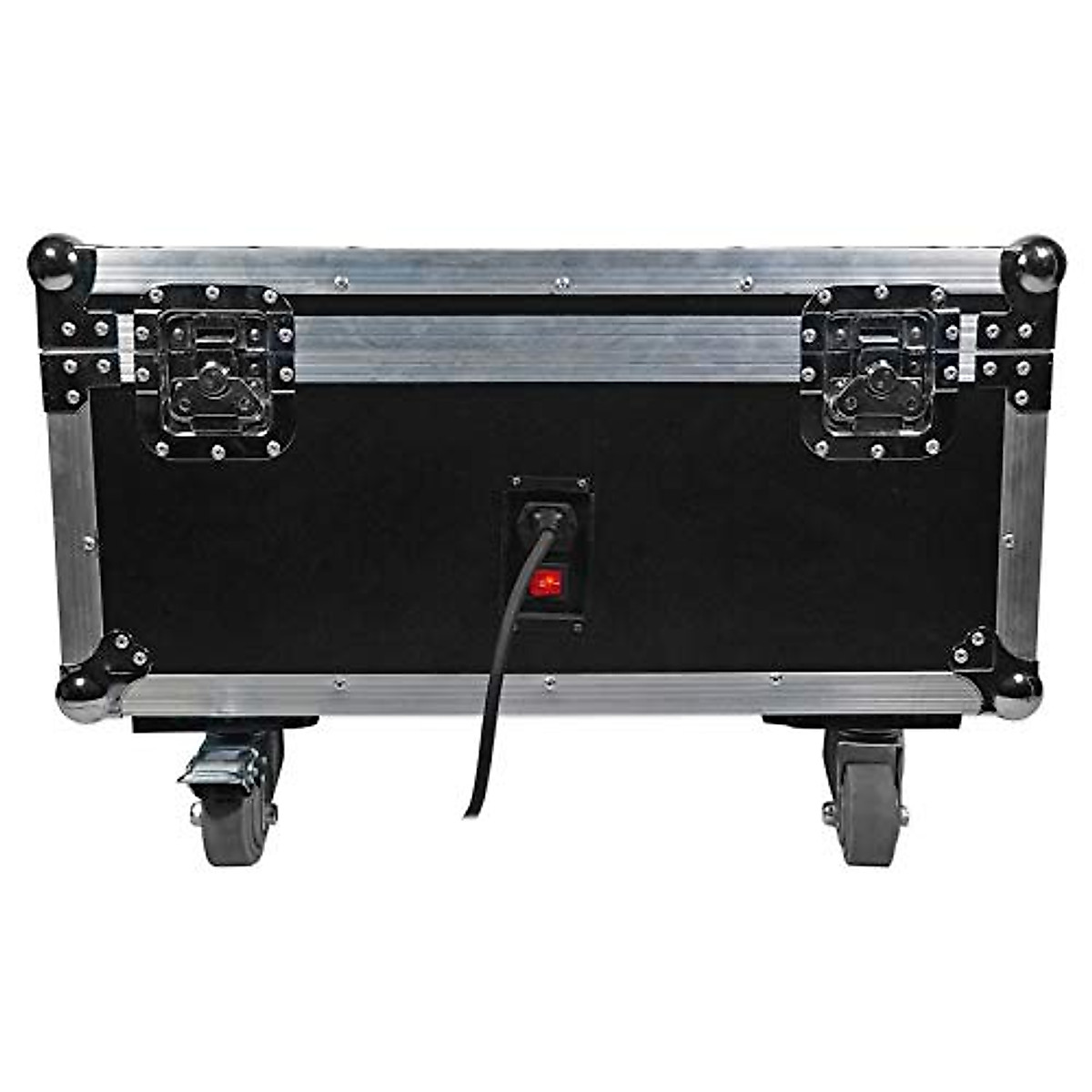 Rockville Best Pack 60 Black (6) Battery Wash Lights+Wireless DMX+Charging Case