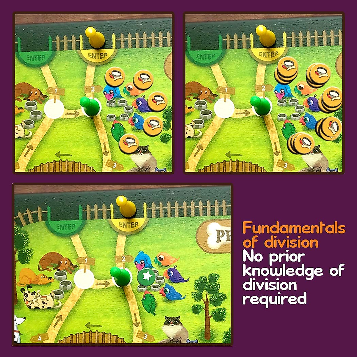 Logic Roots Pet Me Multiplication and Division Game - Fun Math Board Game for 5 - 9 Year Olds, Easy Start STEM Toy, Perfect Educational Gift for Kids (Girls & Boys), Homeschoolers, Grade 1 and Up