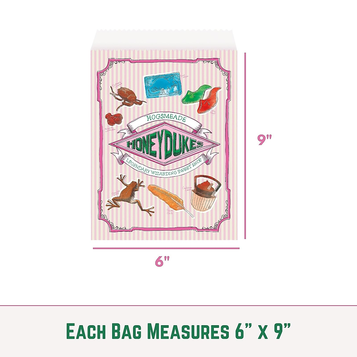 Unique Harry Potter Treat Bags Pack - 24 Harry Potter Favor Bags, Checklist - Birthday Goodie Bags, Harry Potter Birthday Decorations & Supplies