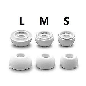 JNSA Replacement Ear Tips Compatible with AirPods Pro,Compatible with AirPods Pro Covers Compatible with AirPods Pro Earbuds Tips Ear Gels, S/M/L 3 Size 3 Pairs, Silicone Eartips, White