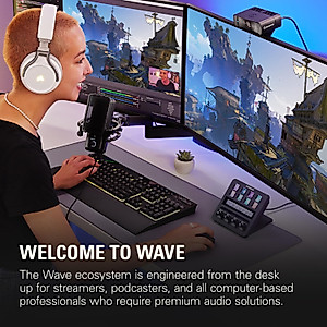 Elgato Pro Audio Set - Premium USB Condenser Microphone with Shock Mount, Pop Filter and Low Profile Mic Arm, for Streaming, Podcast, Gaming and Home Office, Free Mixer Software, for Mac, PC