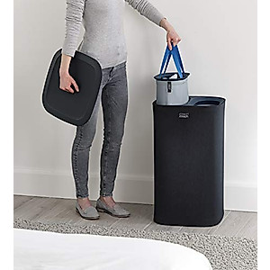 Joseph Joseph Tota 60-litre Laundry Hamper Separation Basket with Lid - Black
