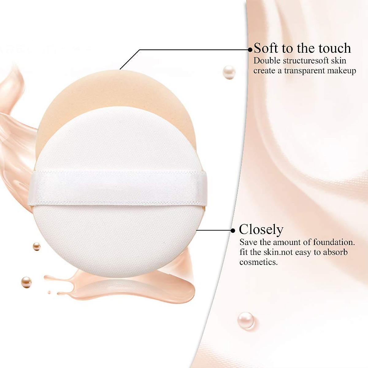 10/20 pack Ultra-Soft Makeup Foundation Sponge Air Cushion Powder Puff for Applying BB Cream, Liquid Cream, Shading Loose Powder (10pack blue)
