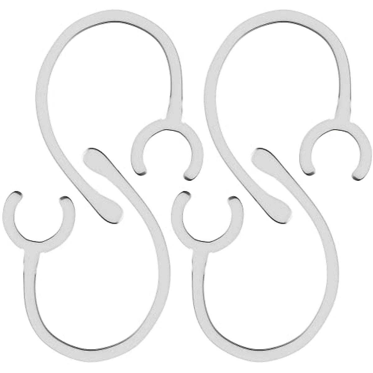 Ear Hooks for Wireless Headset 10mm Large Clamp Holder Clips, Replacement Ear Loops Earpiece Accessories, Clear, 4 Pack