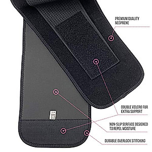 Sports Research Sweet Sweat 'Pro-Series' Waist Trimmer (Pink) with Adjustable Velcro Straps (XL/XXL)